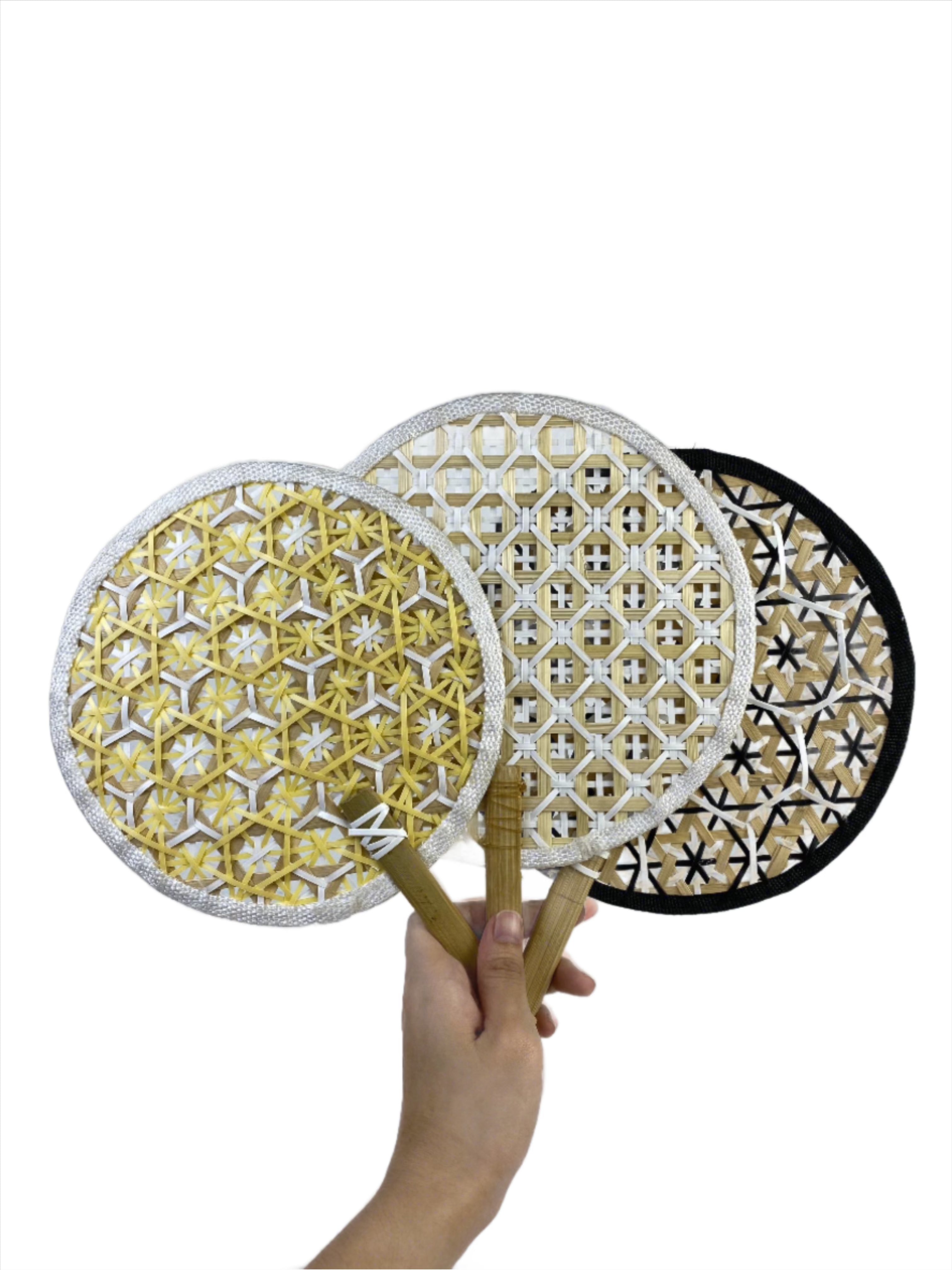 Faustina Festive Woven Hand Fan - Eco-Friendly Accessory | HabiHome